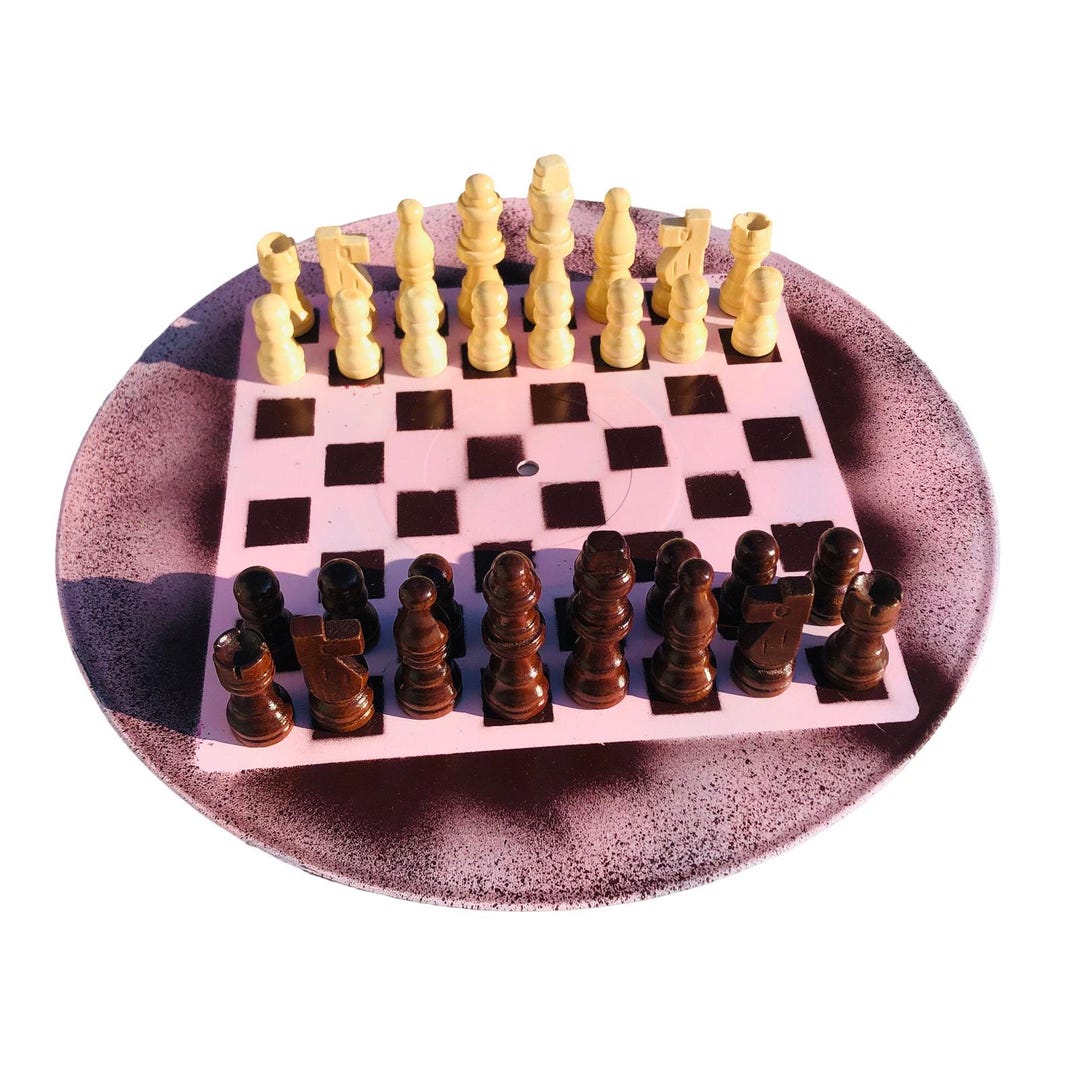 Vinyl Chess Set Chocolate Pink - Etsy