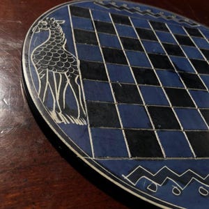 African Vintage Chess Set - Blue/white Chess Board - Etsy
