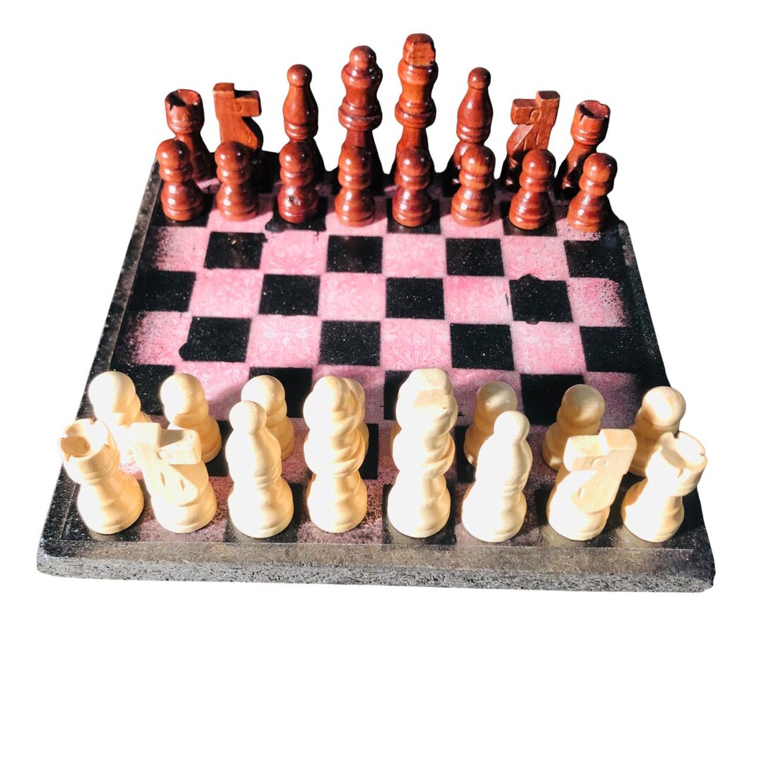 Scrapbook Chess Set - Vintage Pink - Etsy