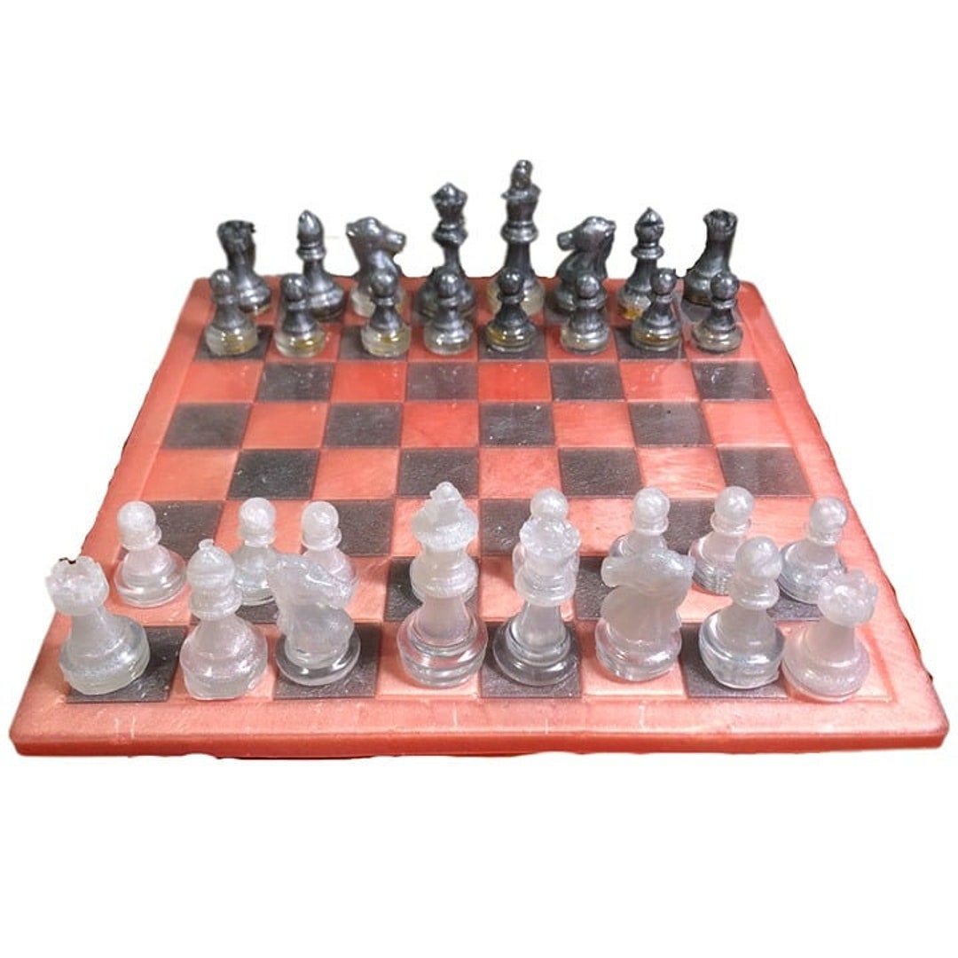 Handmade Resin Chess Set Lava Style - Etsy