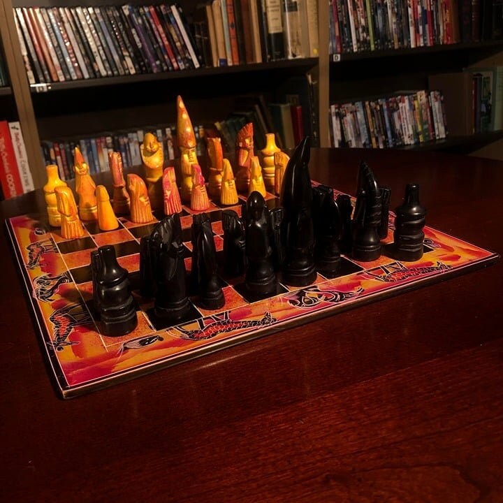 African Vintage Chess Set Large Kenyan Chess Board - Etsy