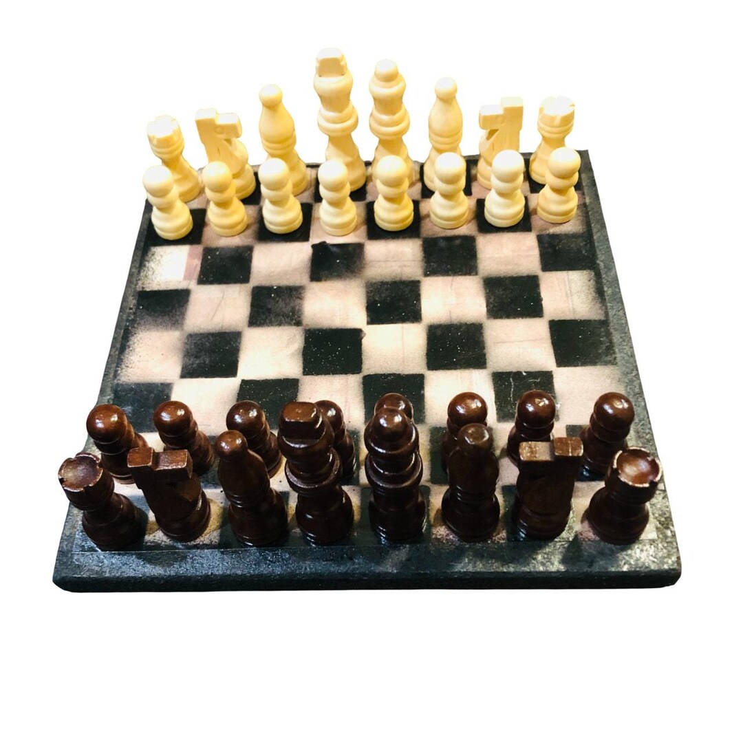 Scrapbook Chess Set - Brown & Black - Etsy
