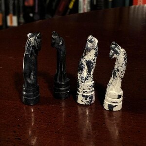 African Vintage Chess Set - Blue/white Chess Board - Etsy