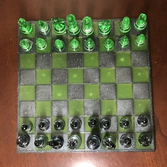 Handmade Resin Chess Set Space Alien - Etsy