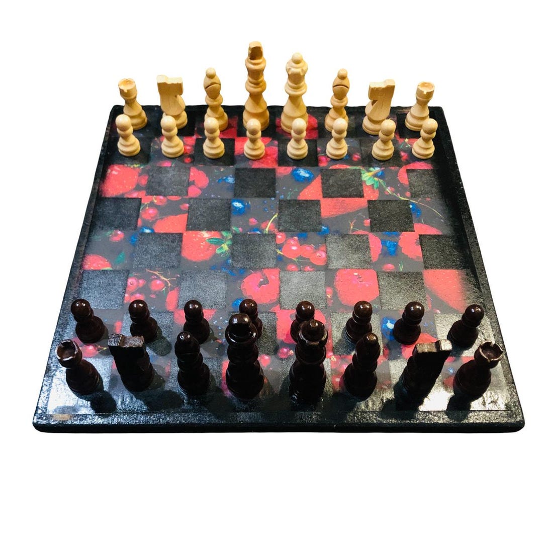 Scrapbook Chess Set - Fruit Mix Edition - Etsy