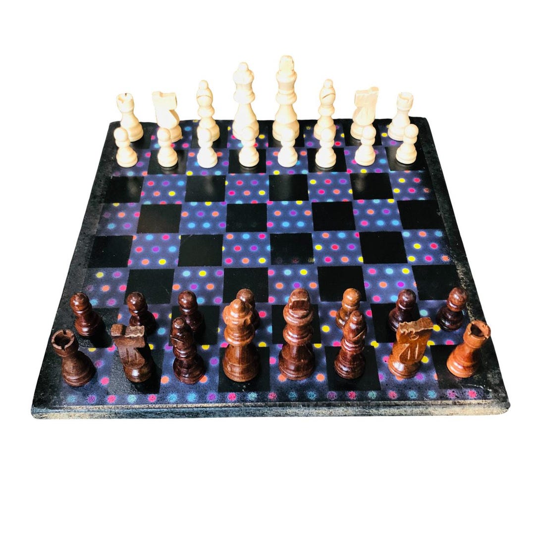 Scrapbook Chess Set - Midnight Polka Dots - Etsy
