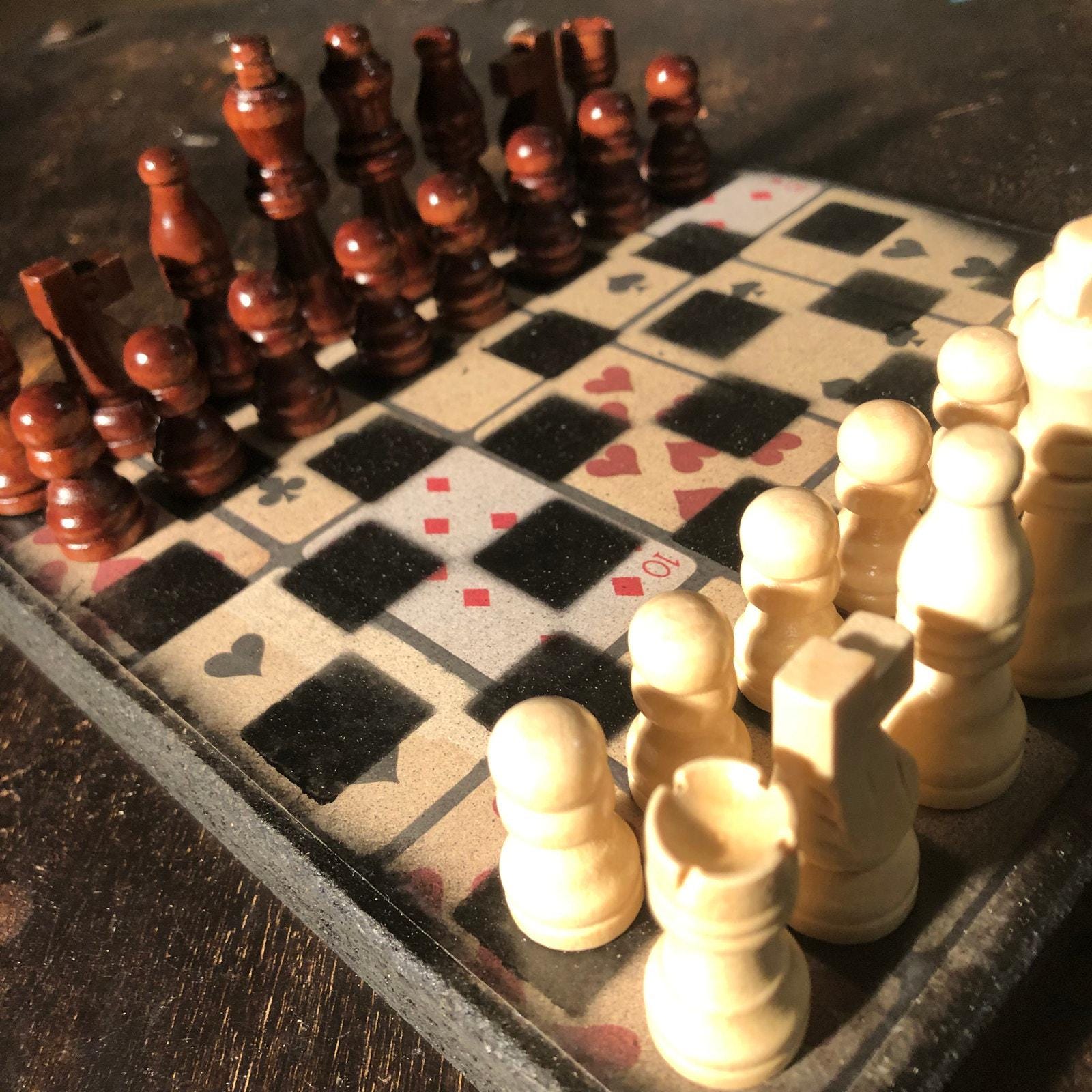 Scrapbook Chess Set - Playing Cards - Etsy