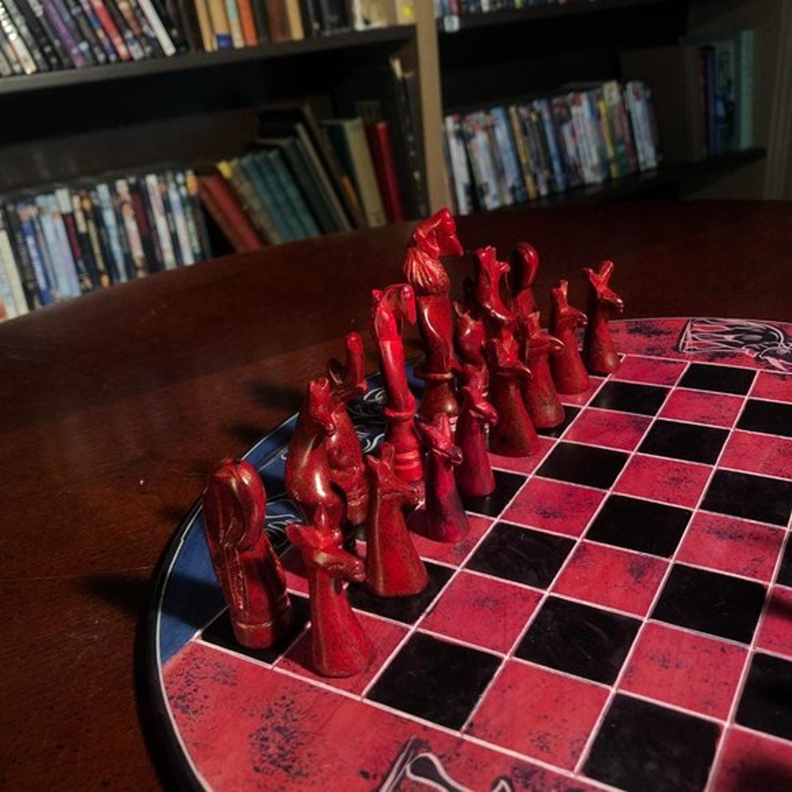 African Vintage Chess Set - Elephant Kenyan Chess Board - Etsy