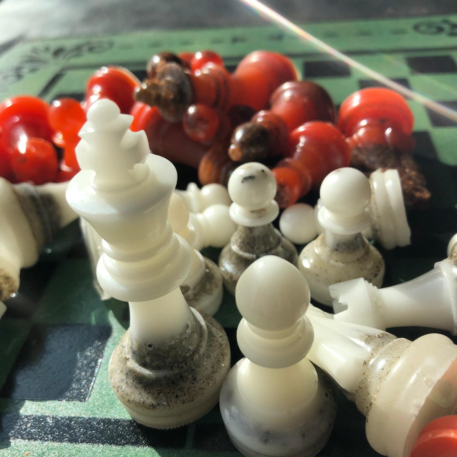 Chess Set Emerald Green Royal - Etsy