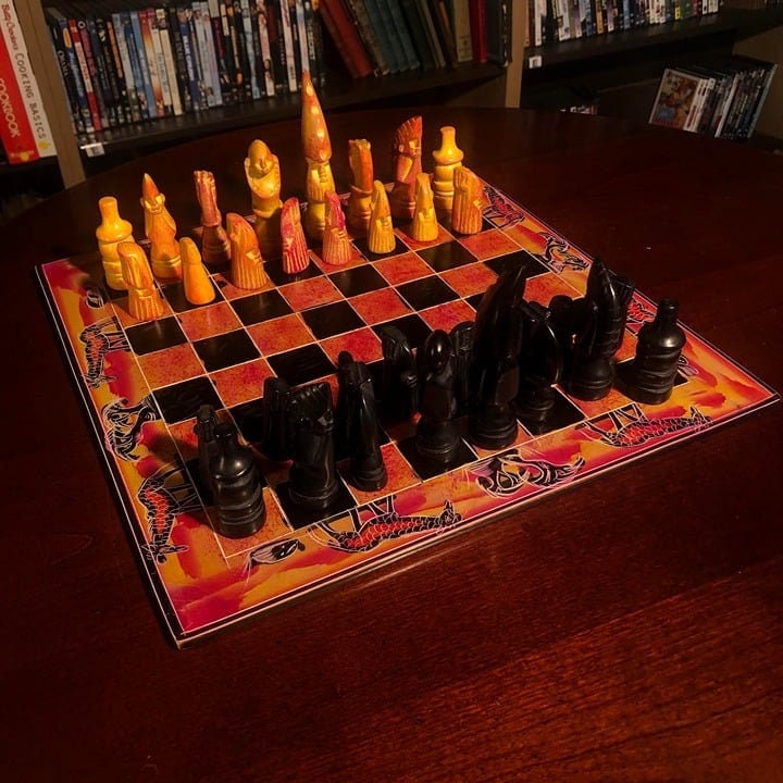 African Vintage Chess Set Large Kenyan Chess Board - Etsy