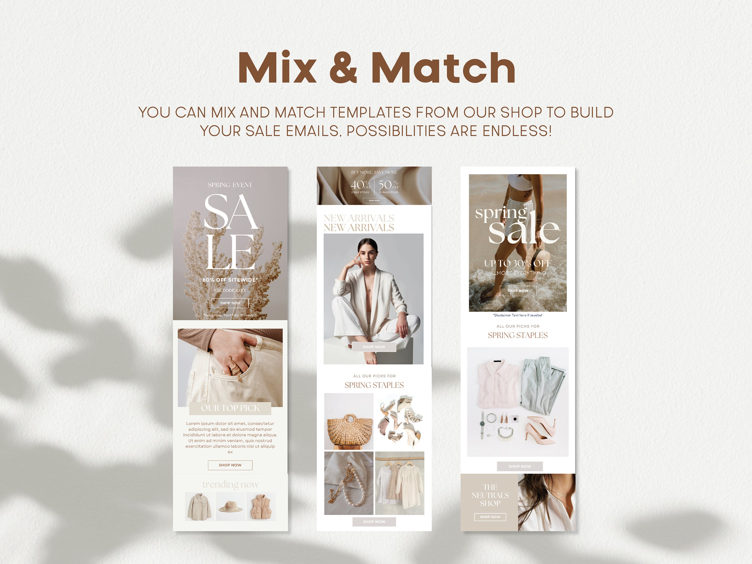 Editable SALE Email Templates | Email Marketing | Product Marketing ...