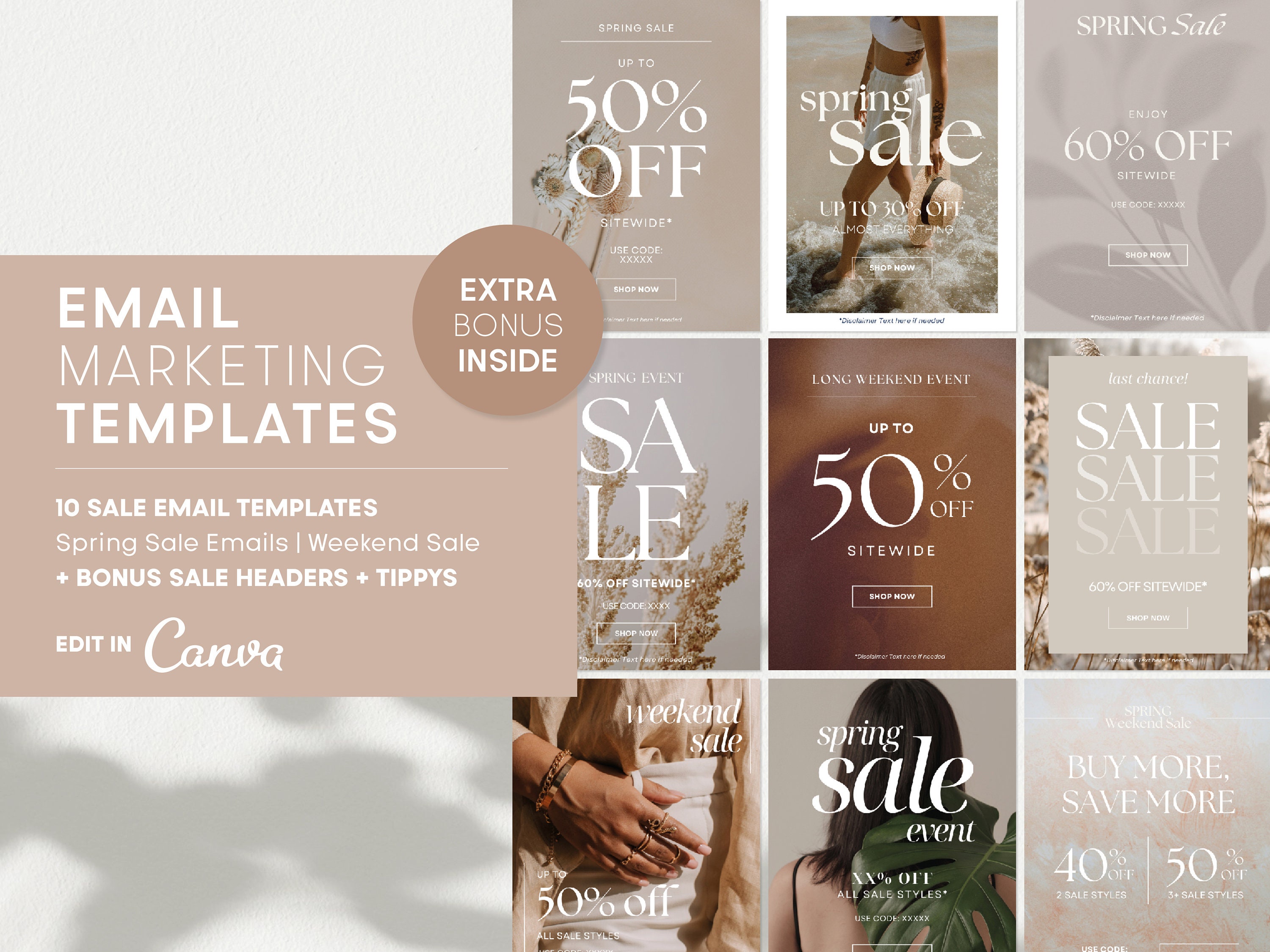 Editable SALE Email Templates | Email Marketing | Product Marketing ...