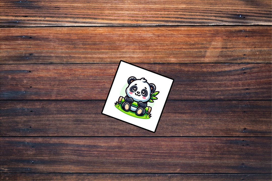 Cute Panda Sticker - Etsy
