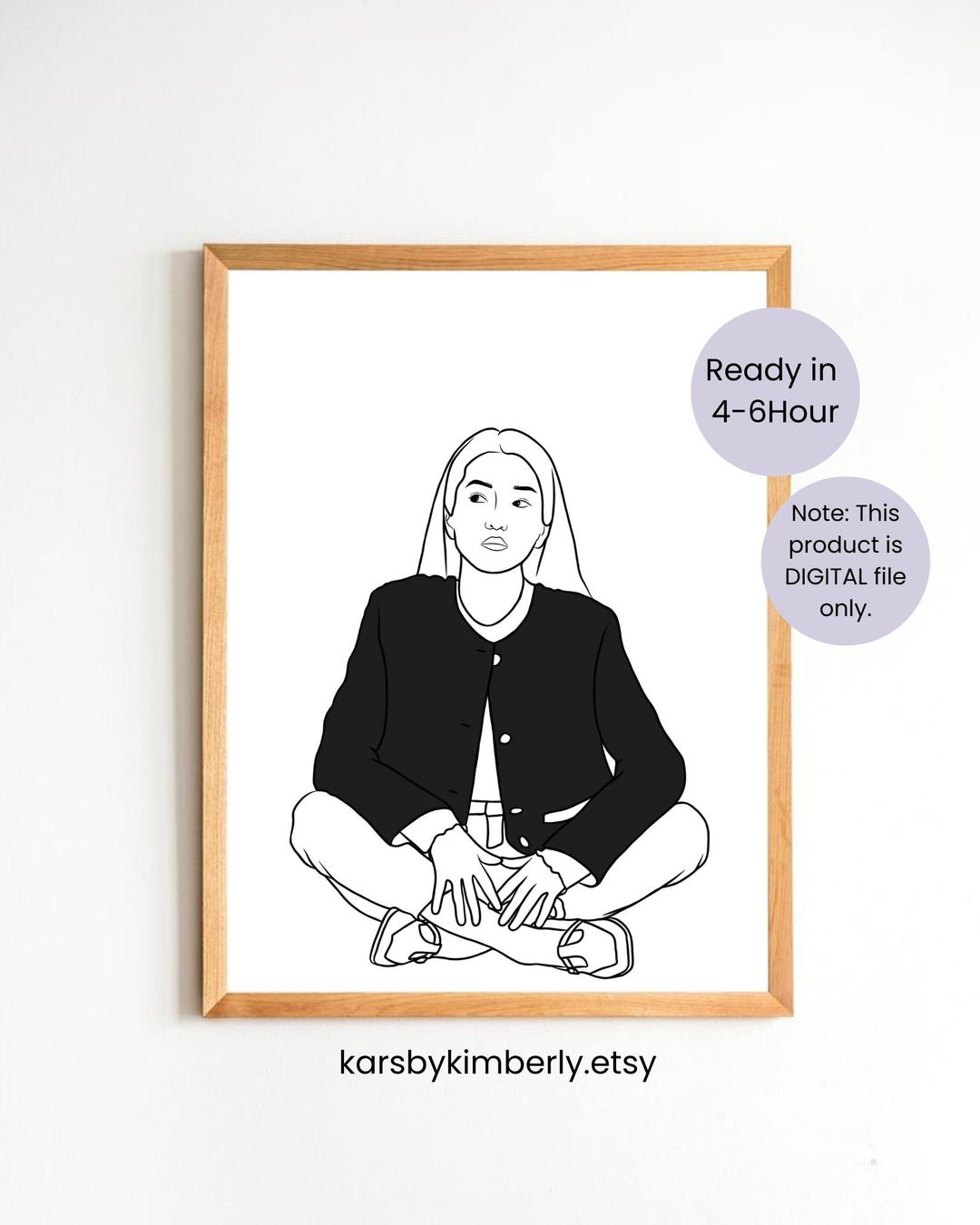 Custom Solo Line Art Portrait, Self Portrait, Personalized Unique Hand ...