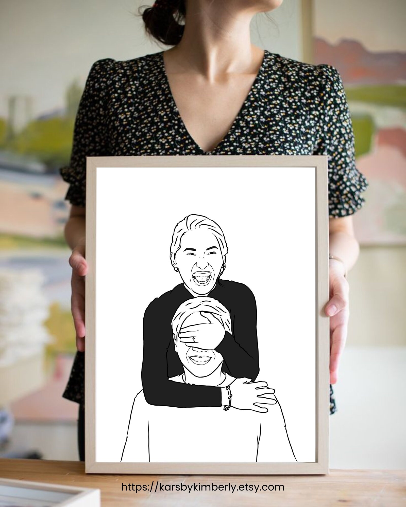 Couple Personalized One Line Artwork Drawing, Custom Portrait From ...
