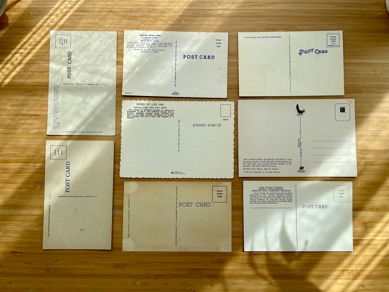 Old Postcards Unused Random Assortment of Vintage Post Cards From USA ...