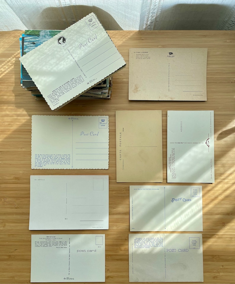 Old Postcards Unused Random Assortment of Vintage Post Cards From USA ...