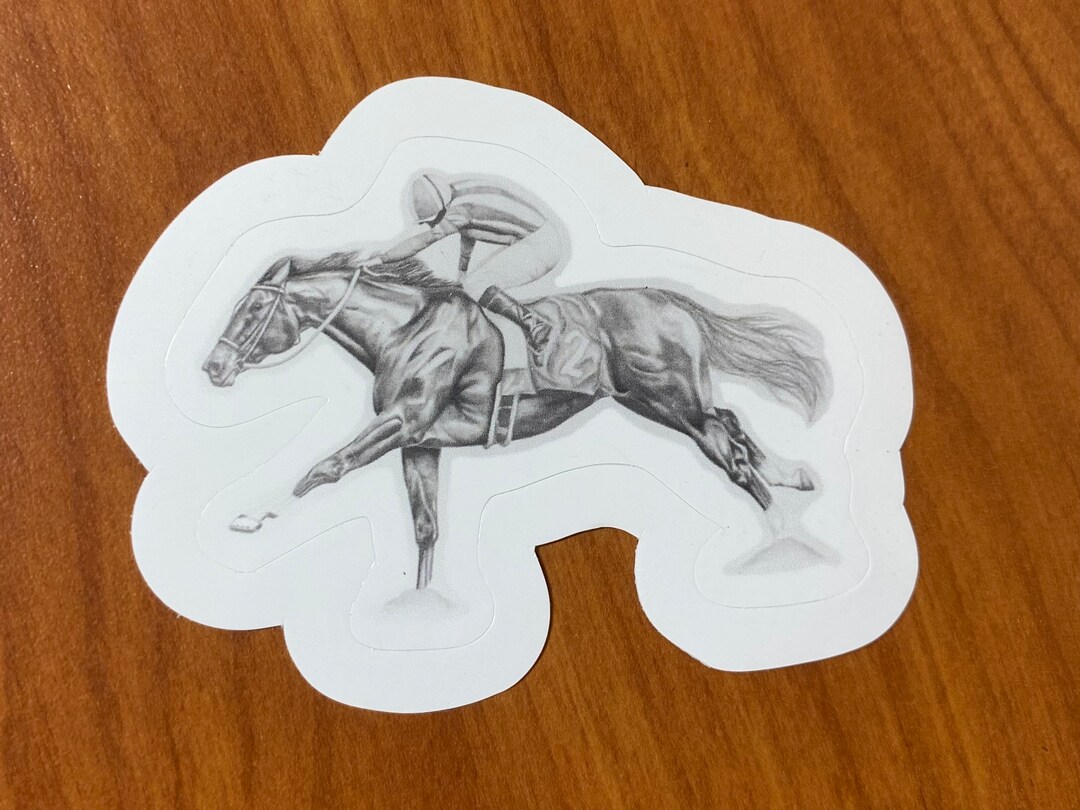 Race Horse Sticker - Etsy