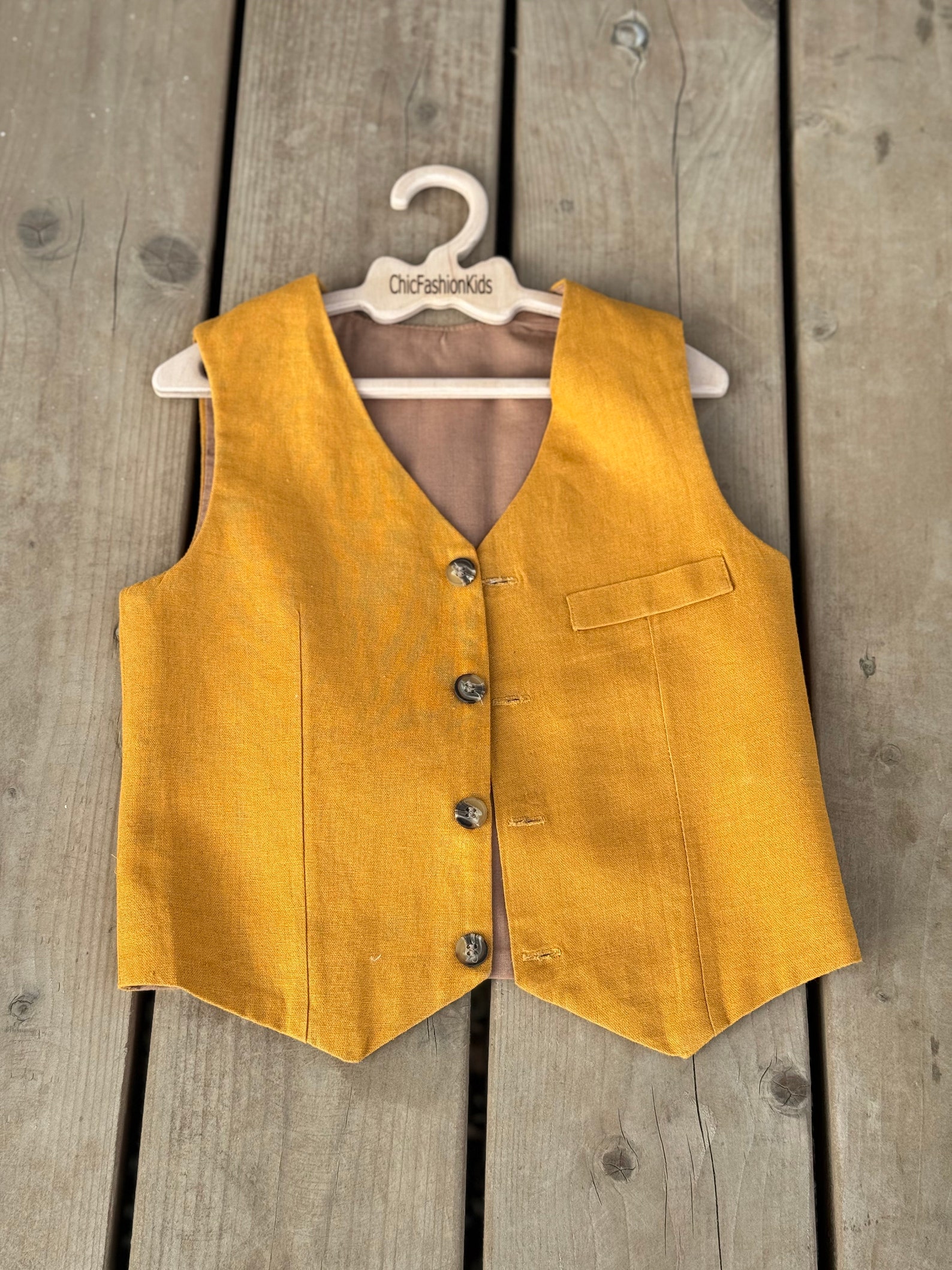 Page Boys' Mustard Linen Suit, Set of 3 for Wedding, Baptism ...