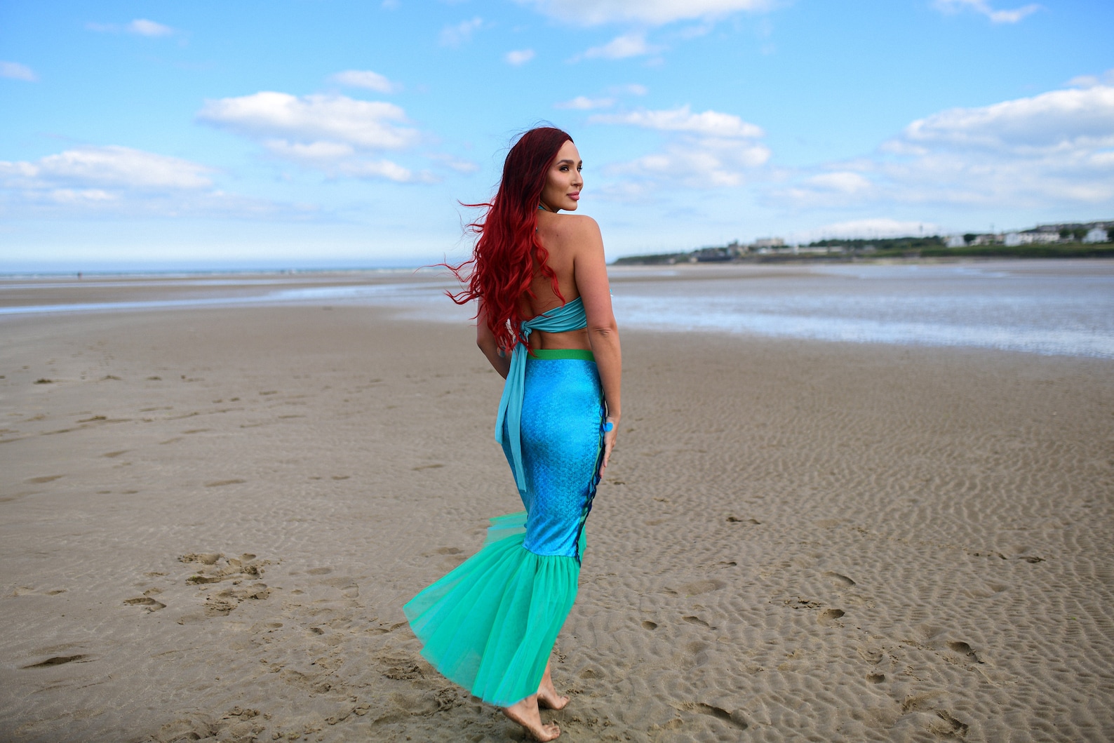 Turquoise Mermaid Tail Costume for Adult, Perfect for Halloween Cosplay ...