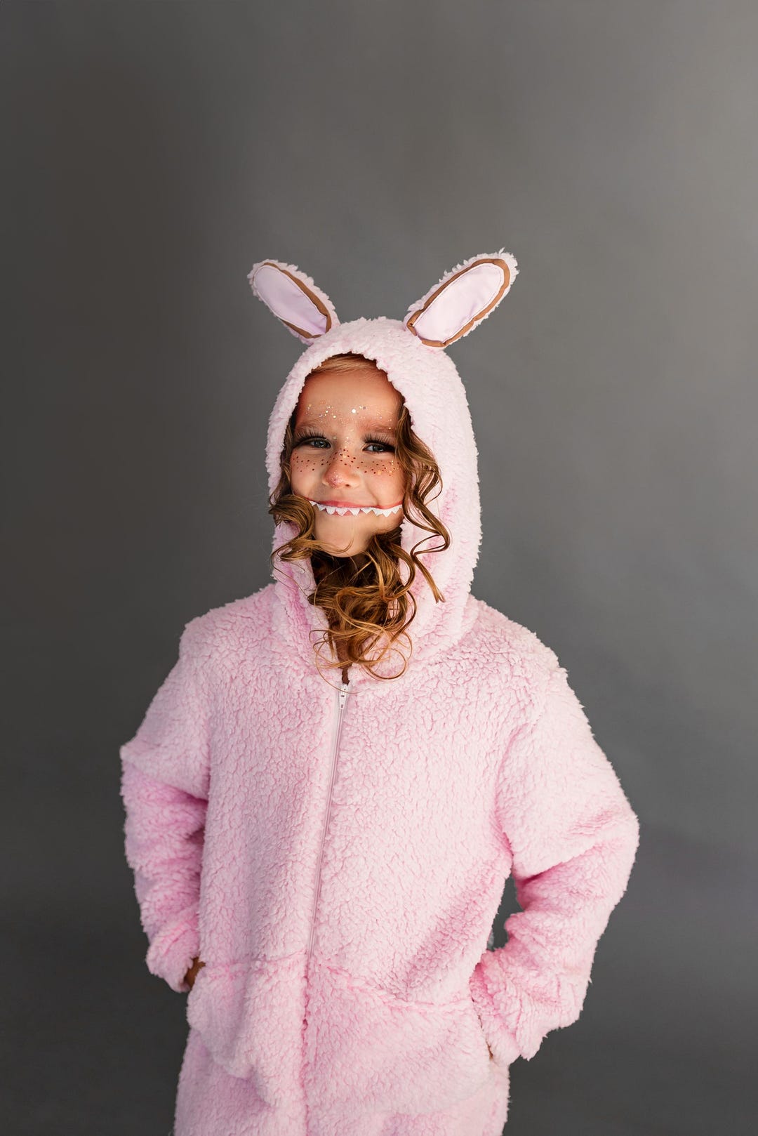 Classic Pink Monster Costume | Kids Fluffy Jumpsuit - Etsy