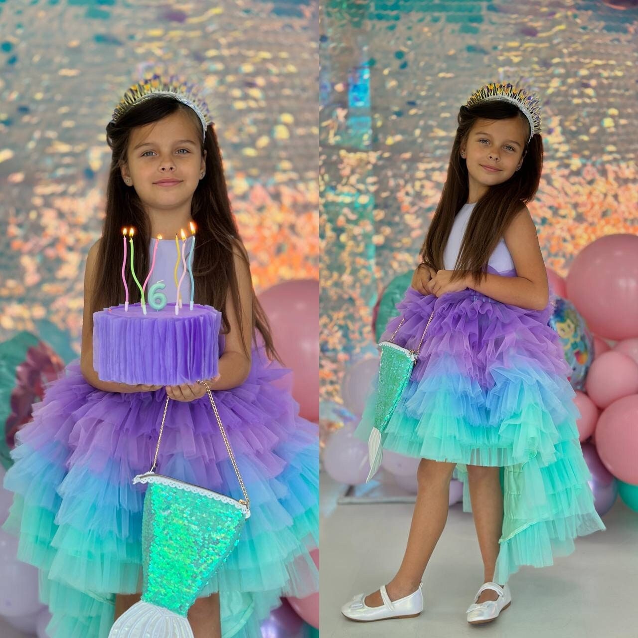Mermaid Girl Dress for Under the Sea Party, Perfect for Photoshoots and ...