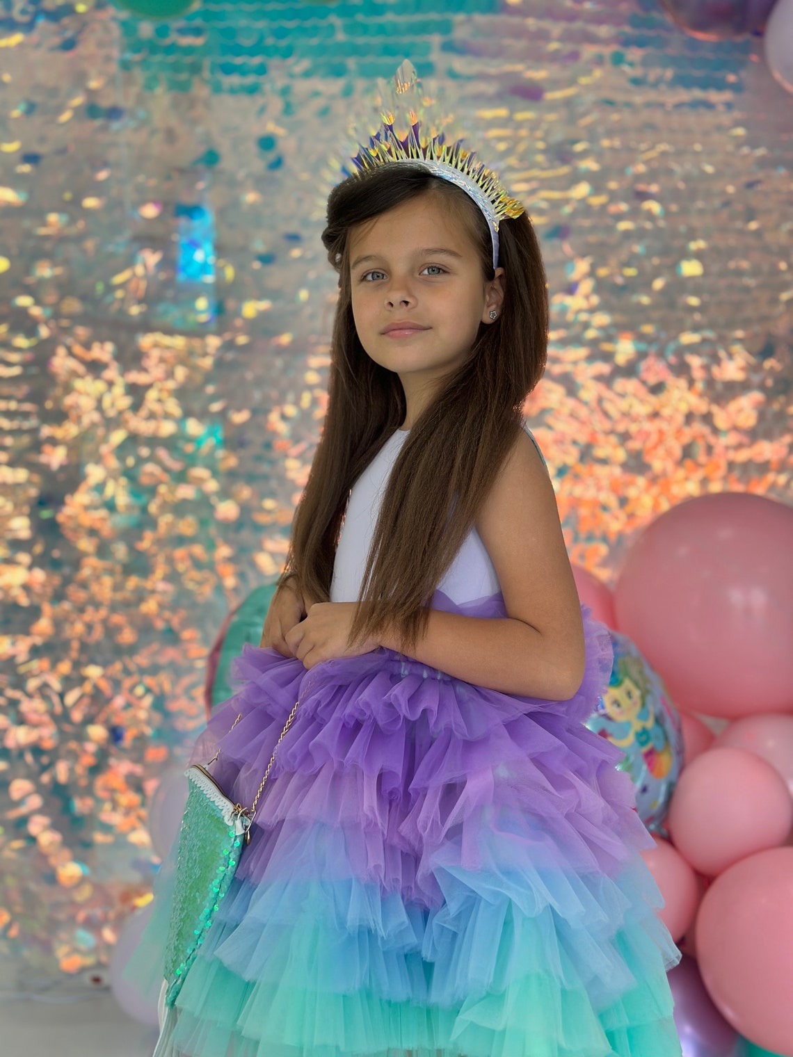 Mermaid Girl Dress for Under the Sea Party, Perfect for Photoshoots and ...