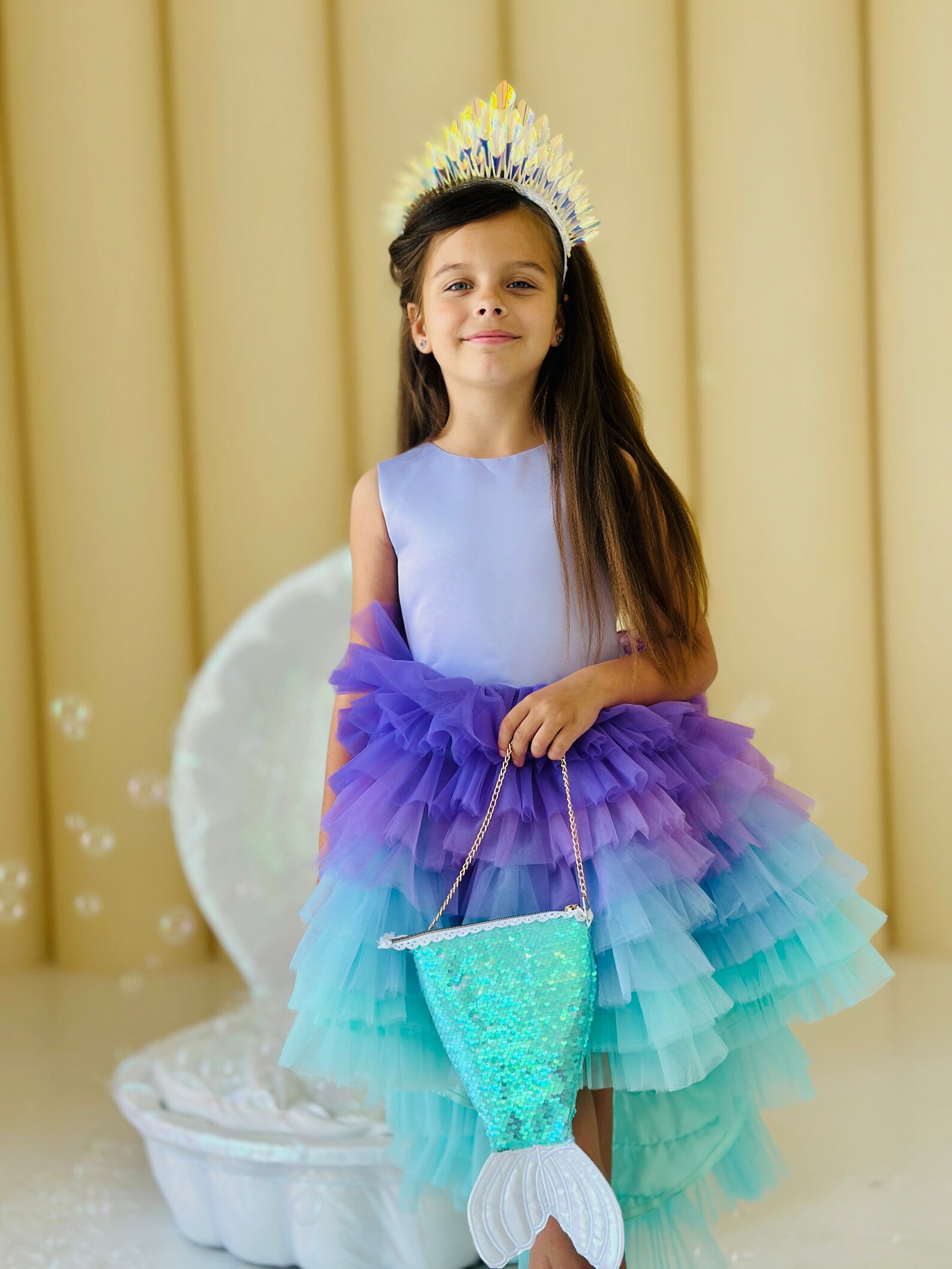 Mermaid Girl Dress for Under the Sea Party, Perfect for Photoshoots and ...
