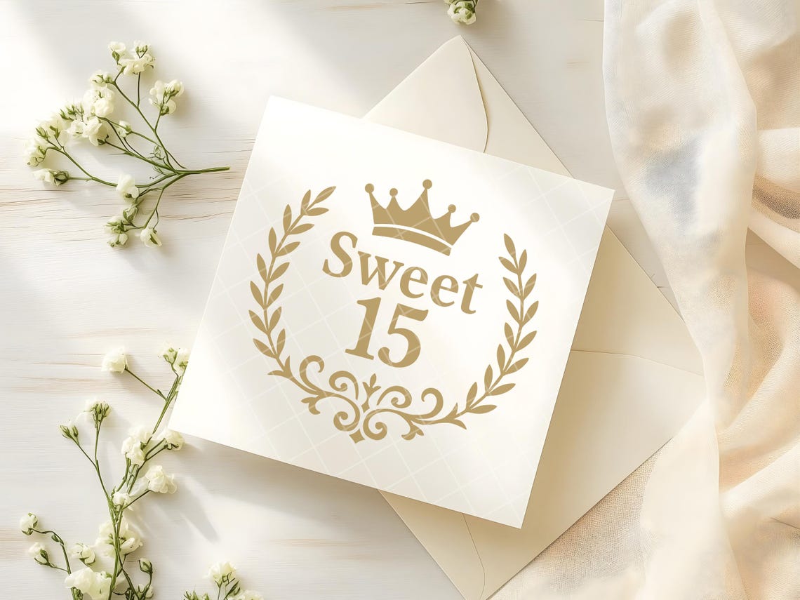 Quinceañera SVG Bundle: 15th Birthday Invitation & Shirt Designs ...