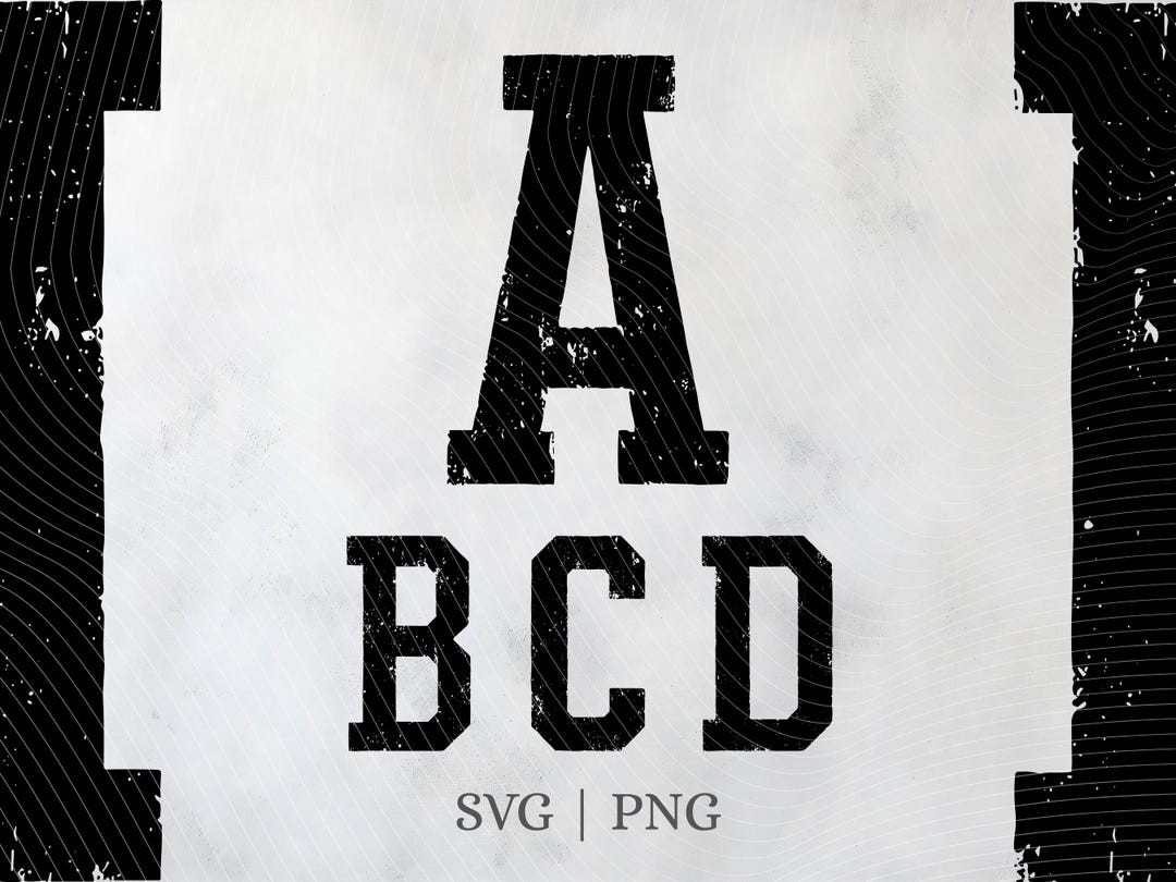 Distressed Varsity Font SVG Grunge College Letters and Numbers Athletic ...