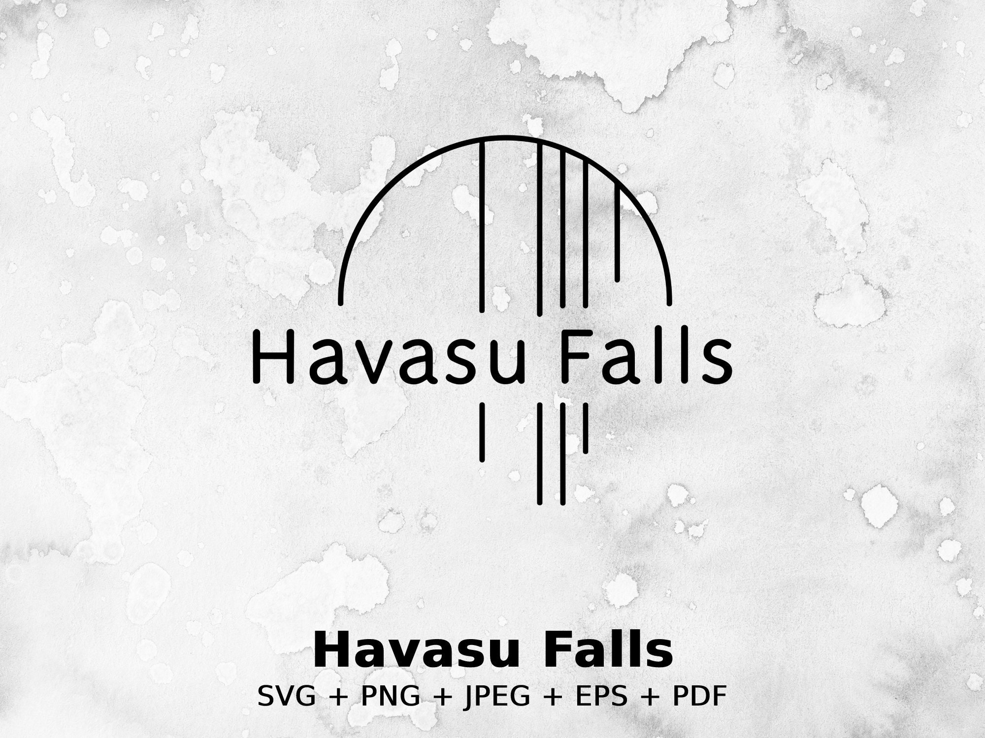 Havasu Falls Digital Art, Svg, Png, Jpeg, Pdf, Eps, Arizona Landscapes ...