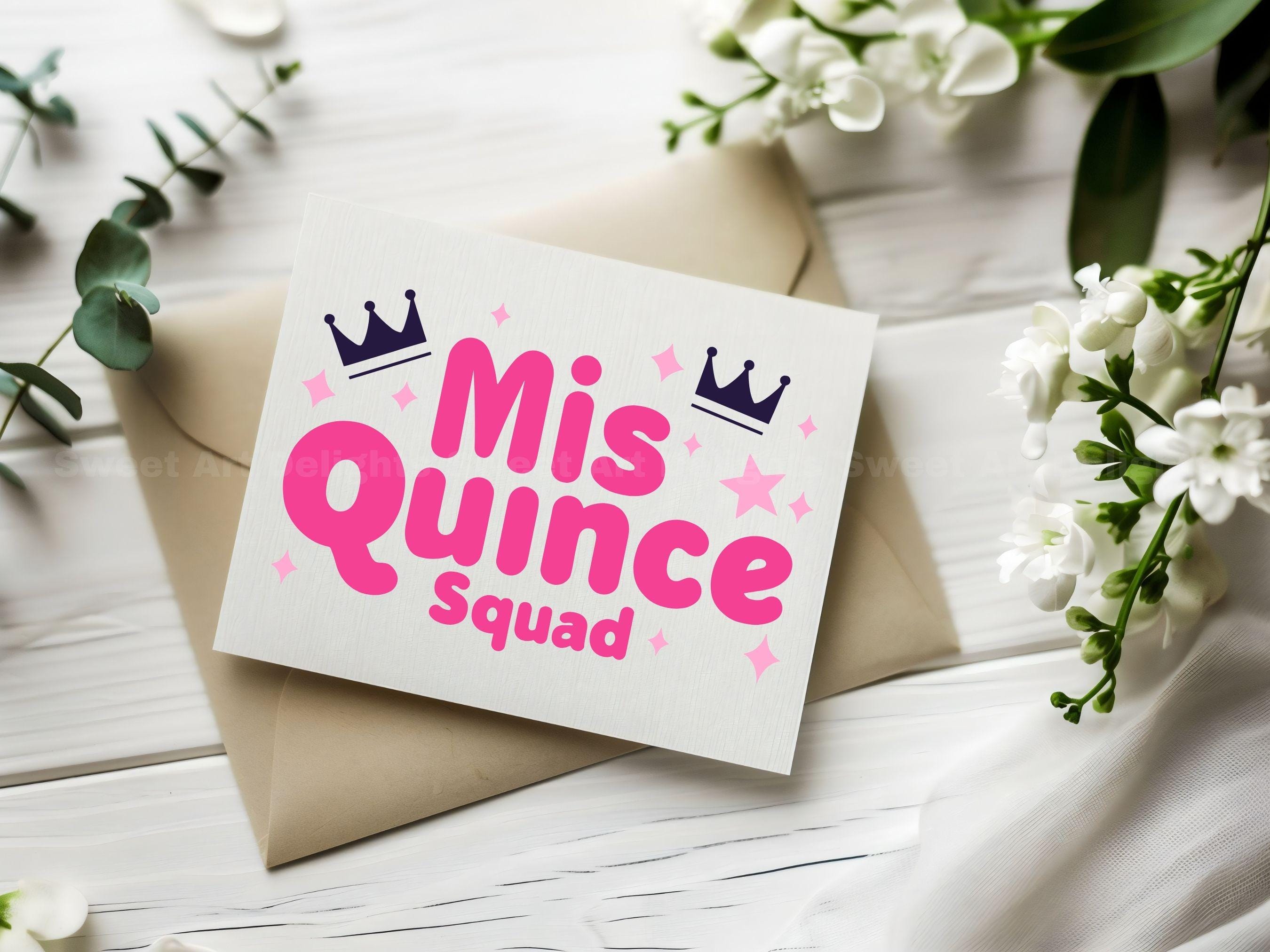 Mis Quince Squad SVG, Pink Crown Star Design, Quinceañera Birthday ...
