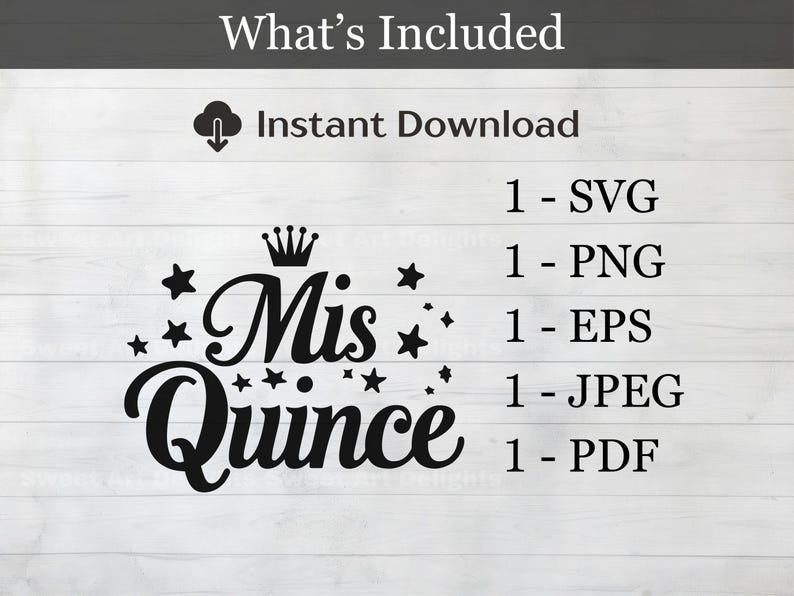 Mis Quince SVG: Quinceañera Sweet 15 Design (digital Download) - Etsy