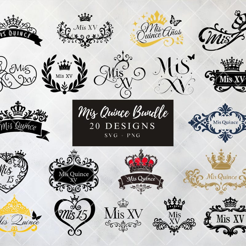 Mis Quince Años Logos - Etsy