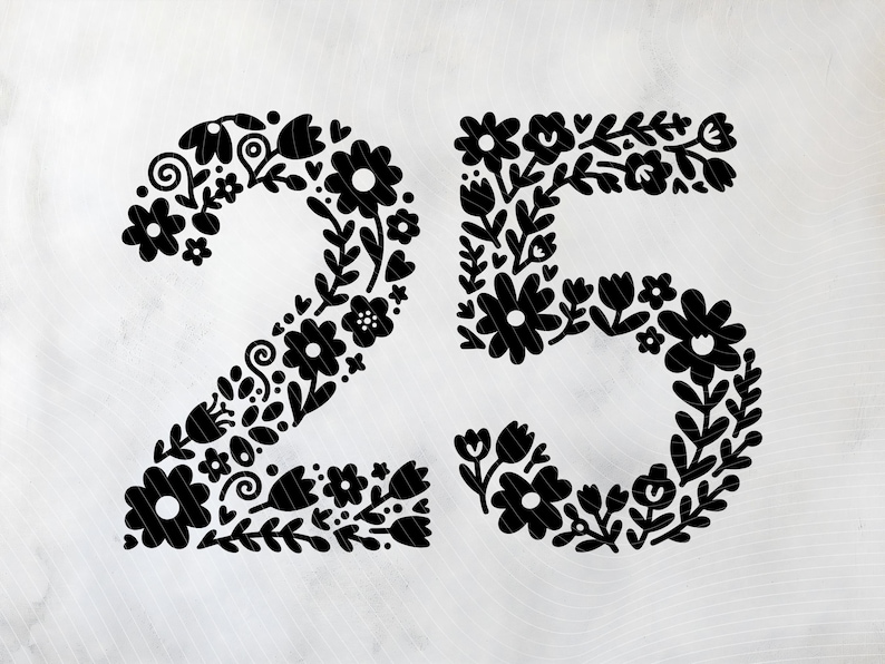 Floral Font Letters and Numbers SVG PNG Boho Floral Monogram Font ...