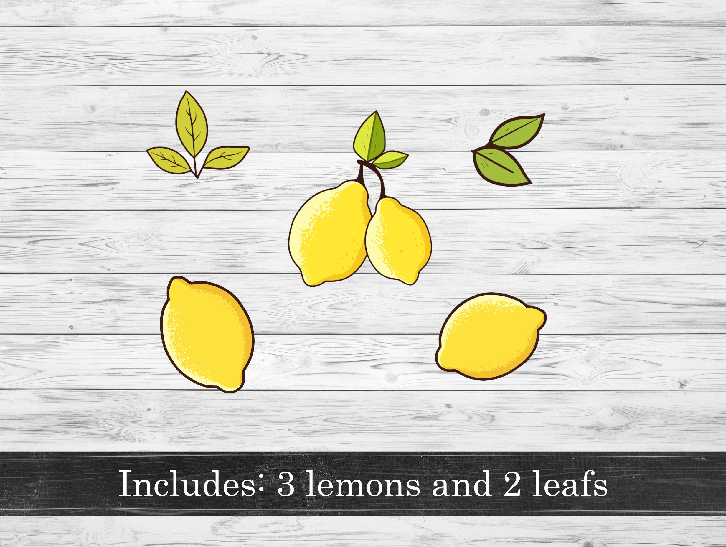 Lemon SVG Clipart Bundle, Citrus Fruit Digital Illustration, Summer Lemon Vector Download, Drawn ...