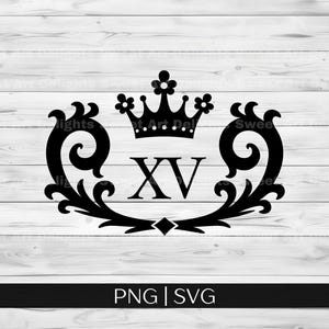 Mis Quince XV SVG, Floral Crown Quinceañera Digital Download, Sweet 15 ...