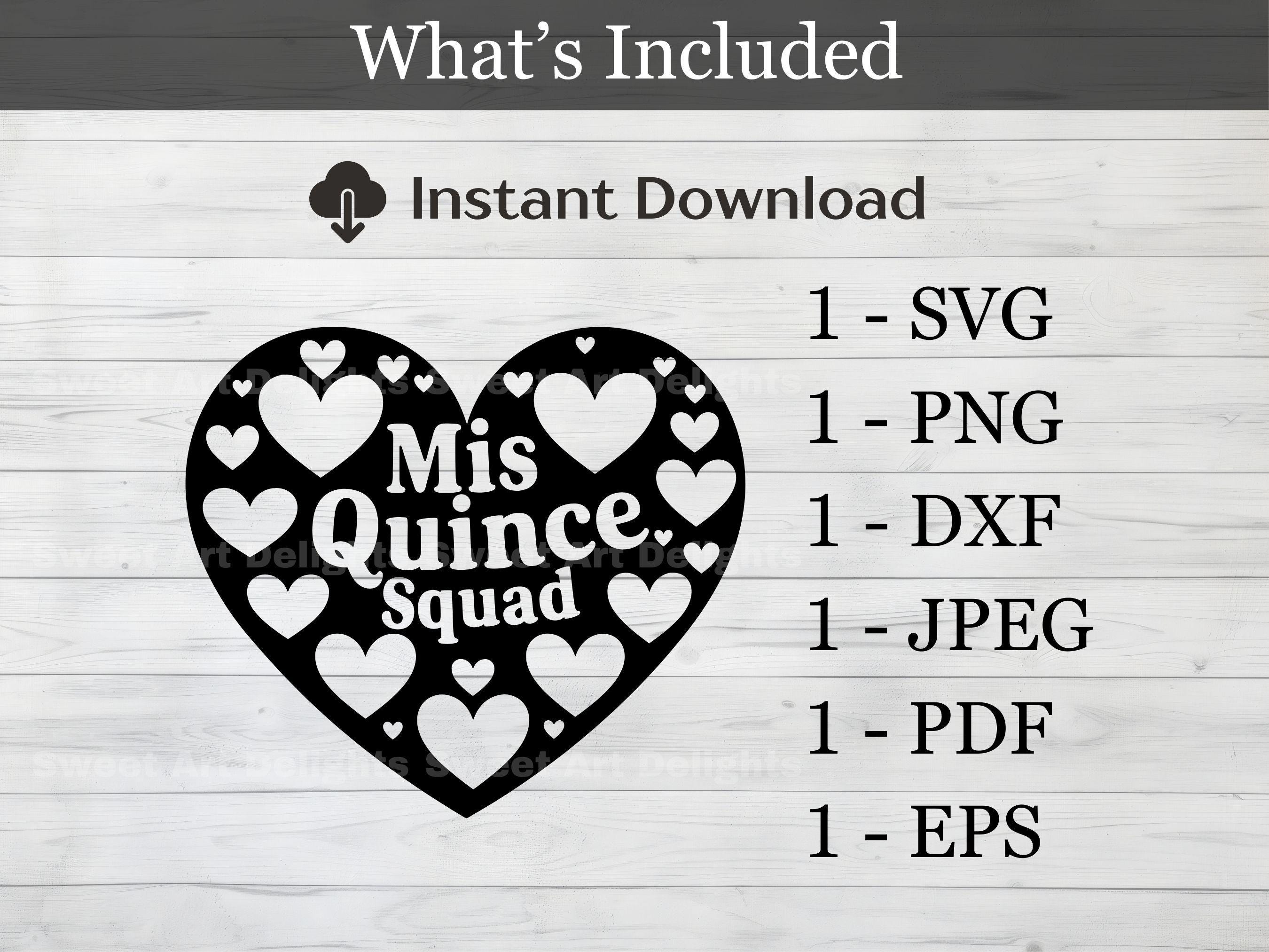 Mis Quince Squad SVG, Quinceañera SVG, Quinceañera Party, Birthday ...