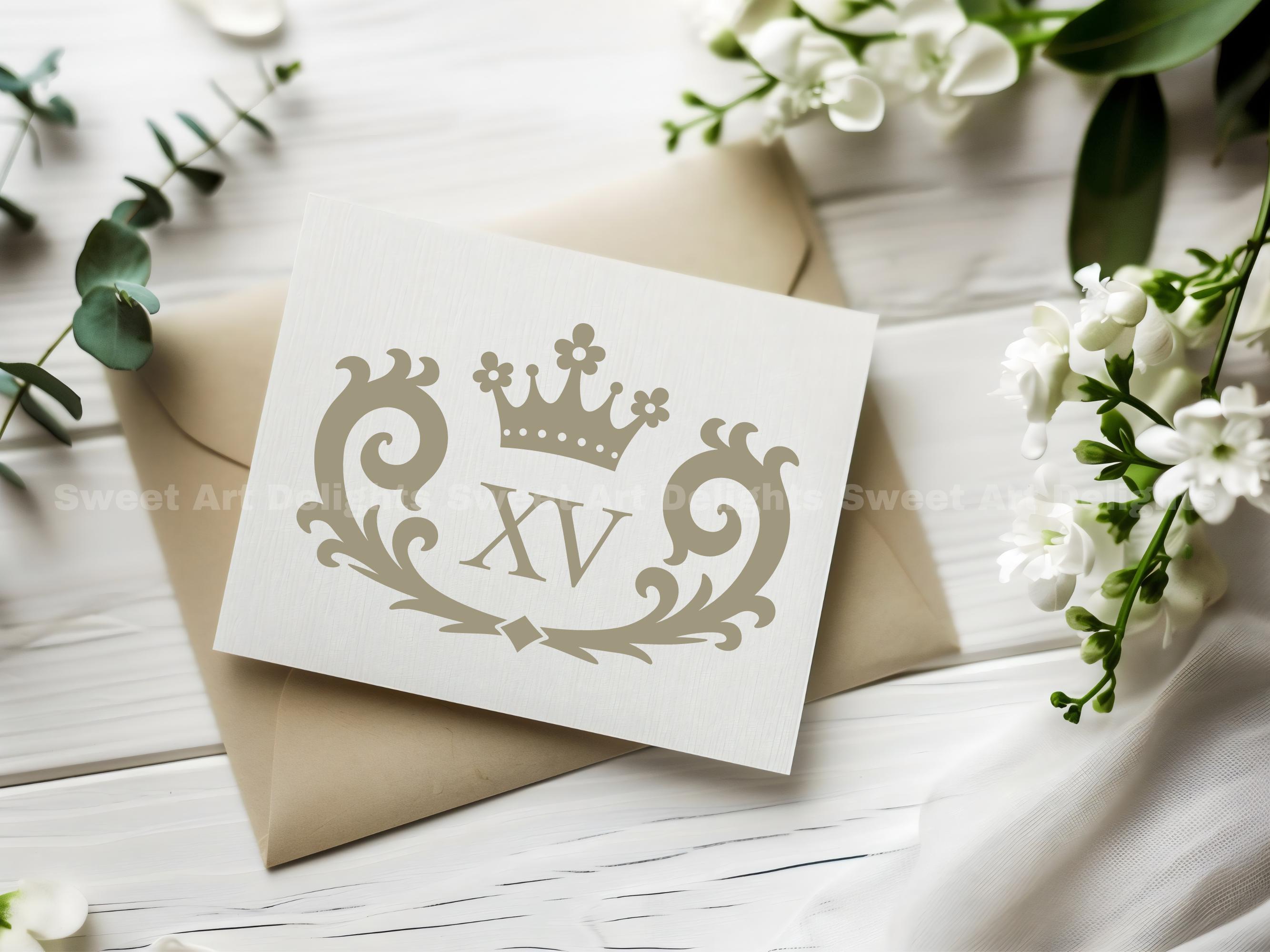 Mis Quince XV SVG, Floral Crown Quinceañera Digital Download, Sweet 15 ...
