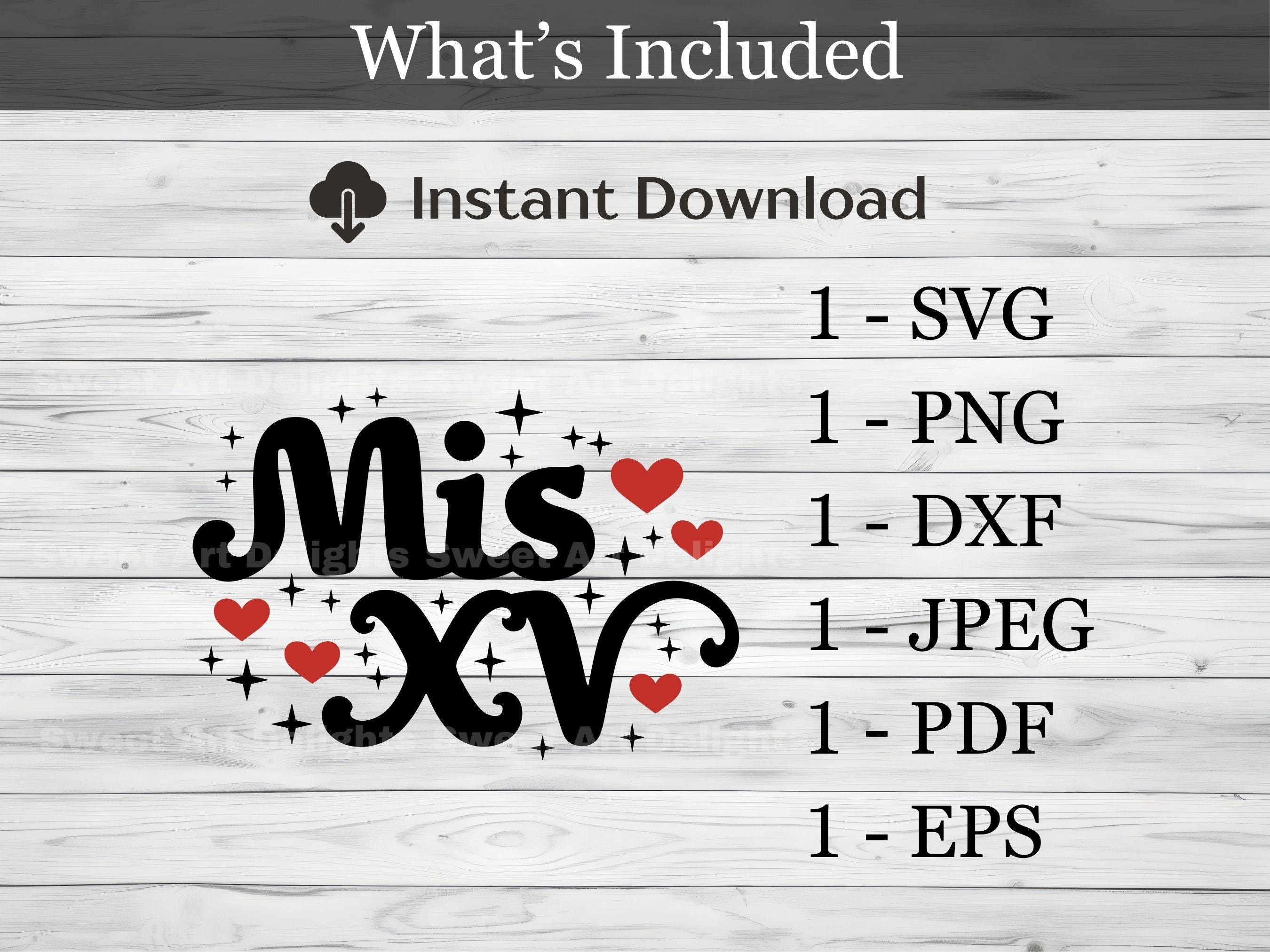 Mis XV SVG, Quinceanera Svg, Mis Quince Print, Sweet 15 Svg, Quince ...