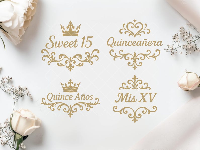 Mis Quince SVG Bundle, Quinceanera Svg, 15 Svg Designs, Sweet 15 ...