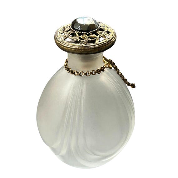 Vintage 1990s Art Deco Revival Perfume Bottle - Gem