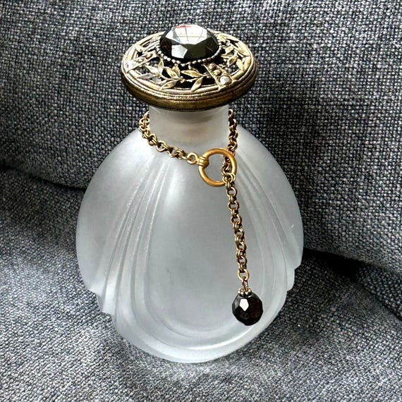 Vintage 1990s Art Deco Revival Perfume Bottle - Gem