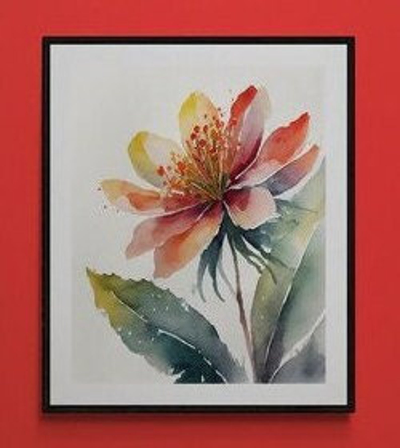 4 Gorgeous Watercolor Flowers, Wall Art, Instant Digital Download ...