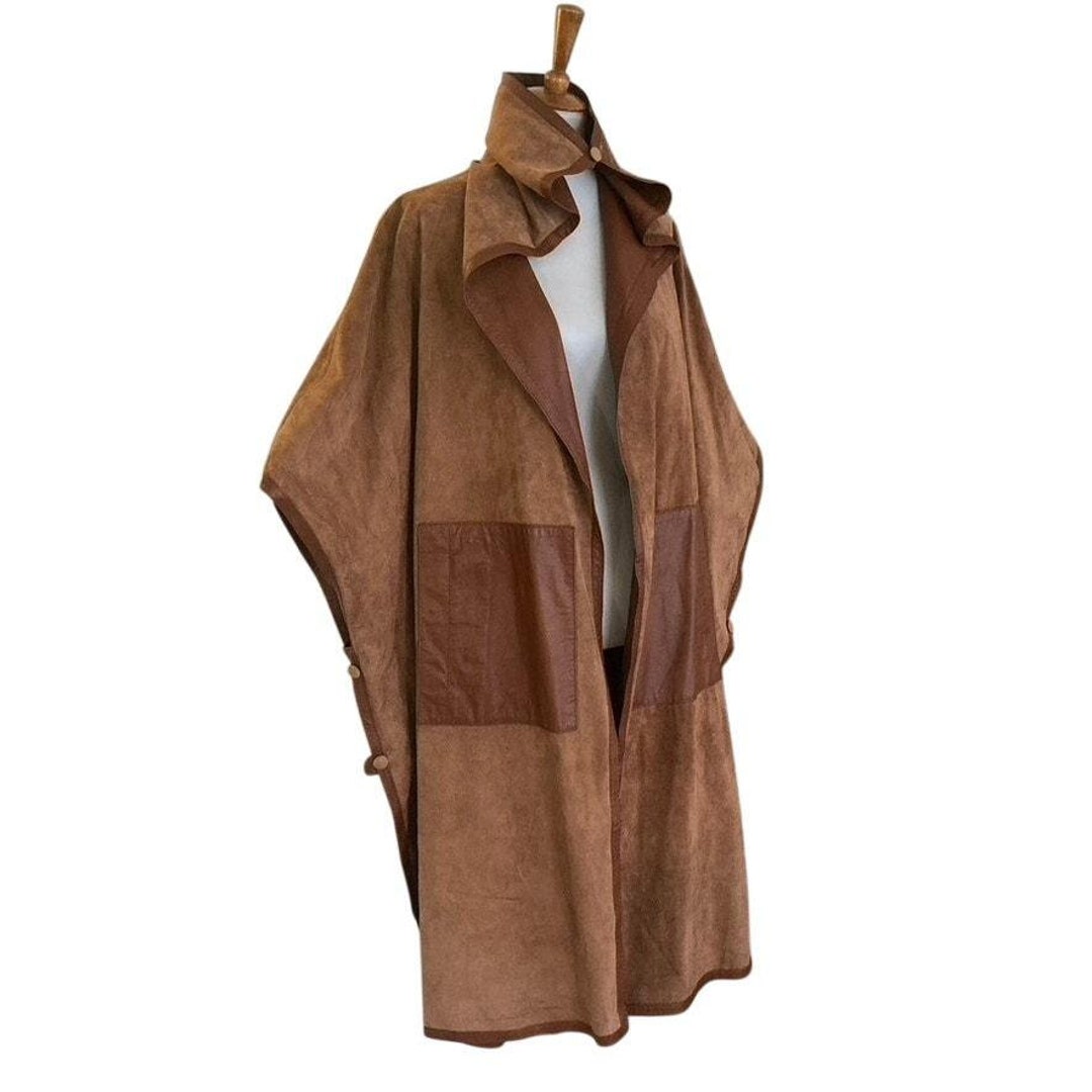 Vintage Leather Reversible Leather Cape, Brown, One Size, Amazing! - Etsy