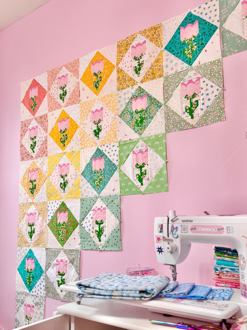 Tulip Trellis Quilt Pattern PDF - Etsy