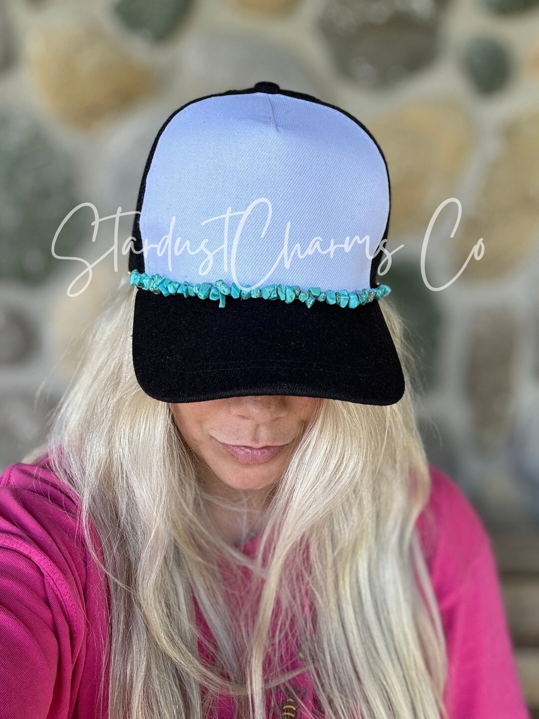 Turquoise Hat Chains Hat Chains Chains for Hat Trucker Hat Hat Charms ...