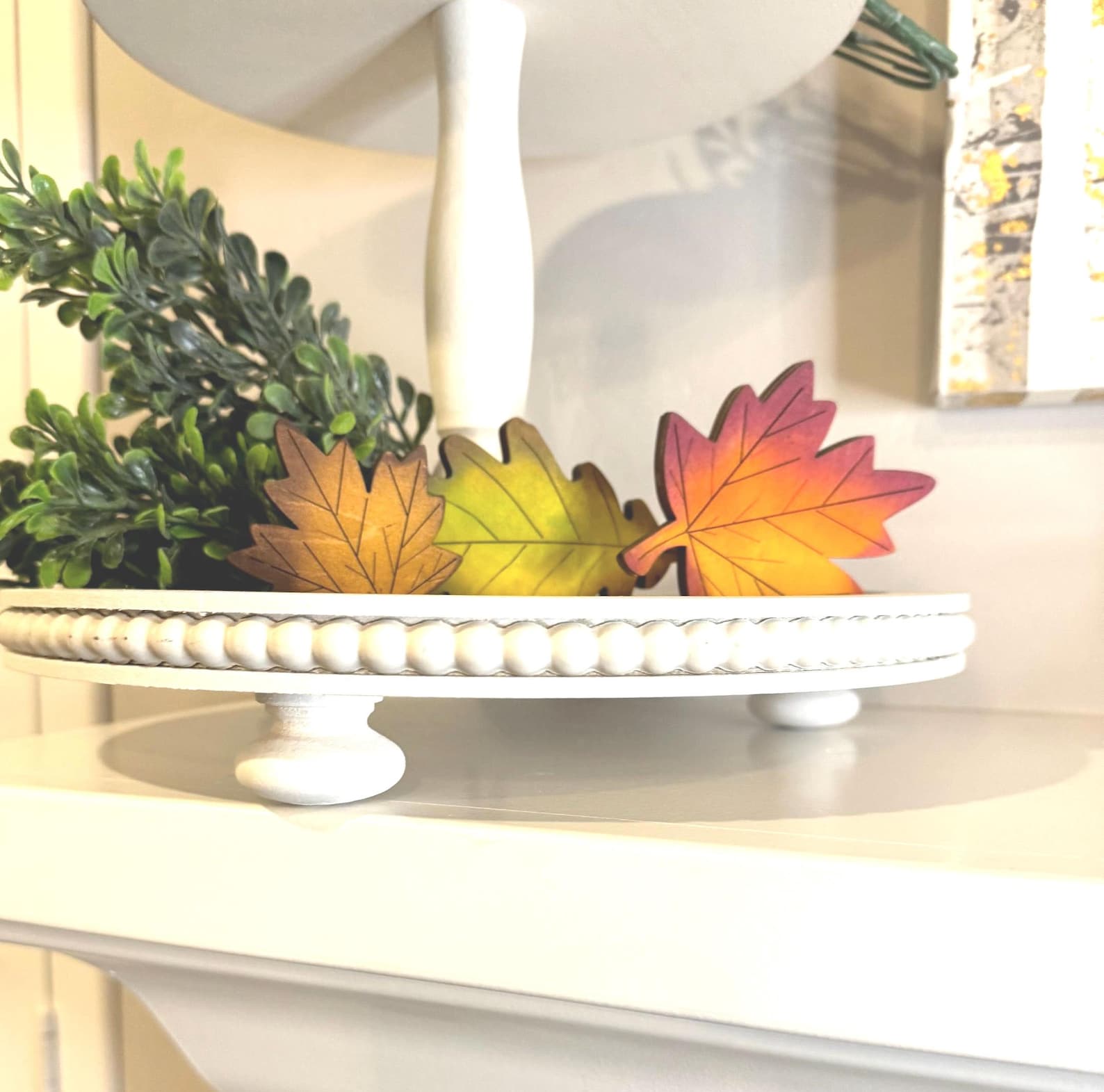 Wooden Fall Leaves, Tier Tray Decor, Wooden Leaves, Fall Decor ...