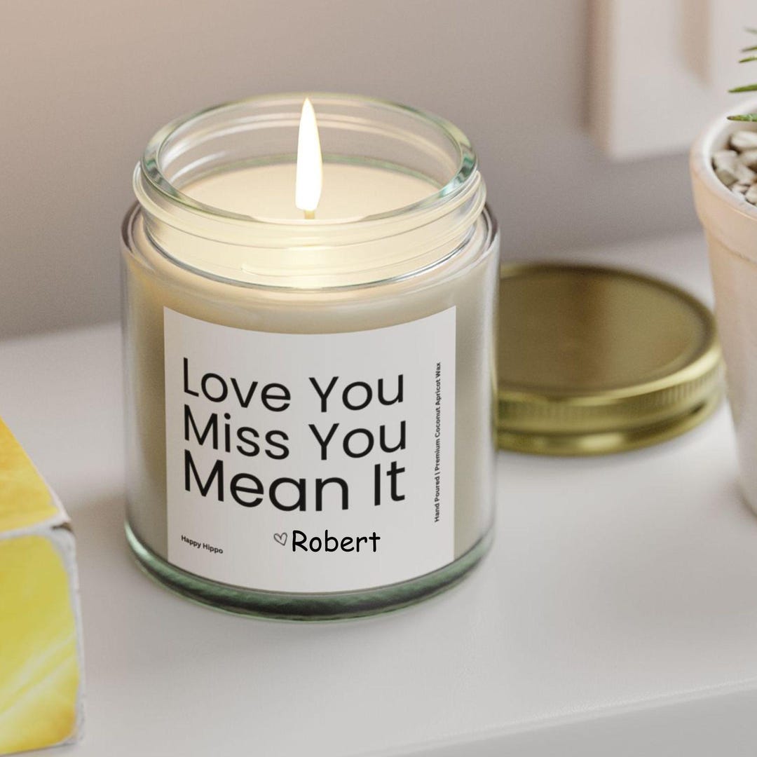 Personalized Missing You Candle Gift, Thinking of You Gift, Thinking of ...