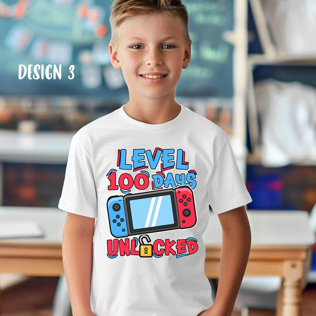 100 Days of School Youth Short Sleeve Tee, Student Achievement Kids T ...